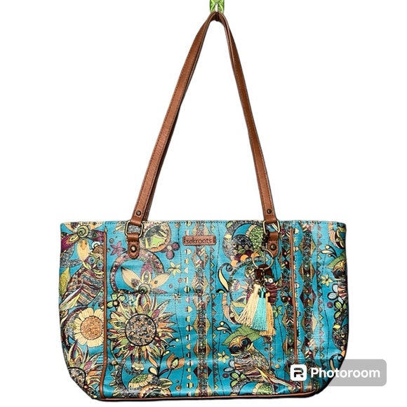 Sakroots | Bags | Sakroots Medium Shoulder Tote Purse Zip Close Blue ...